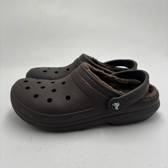 CROCS | Shoes | Crocs Womens 9 Brown Classic Lined Slip On Clogs | Poshmark